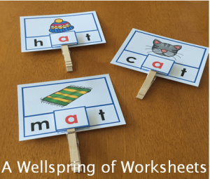 CVC Word Clip Cards - Consonant Vowel Consonant / Short Vowel Sound