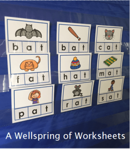 CVC Word Clip Cards - Consonant Vowel Consonant / Short Vowel Sound