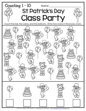 St Patrick's Day - Counting 1-10 - Class Party | A Wellspring