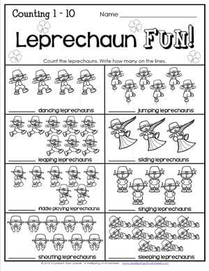 St Patrick's Day - Counting 1-10 - Leprechaun Fun! | A Wellspring