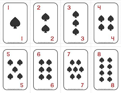 Numbers Cards 1-20 Deck of Cards - Spades with Numbers | A Wellspring