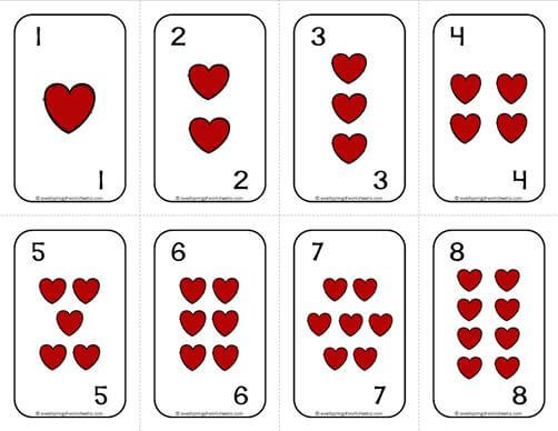 Number Cards 1-20 Deck of Cards - Suits Deck | A Wellspring