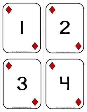 Number Cards 1-20 Playing Cards - Numbers with Diamonds | A Wellspring