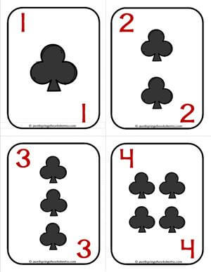 Number Cards 1-20 Playing Cards - Clubs with Numbers | A Wellspring
