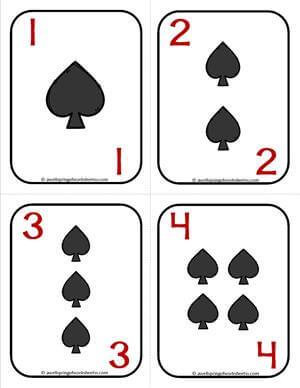 Number Cards 1-20 Playing Cards - Spades with Numbers | A Wellspring