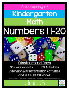 Kindergarten Math Curriculum |Numbers 11-20 | A Wellspring
