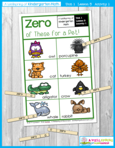Kindergarten Math Curriculum | Numbers 0-5 | Unit 1 | A Wellspring of ...