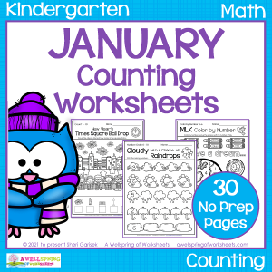Counting Worksheets for Kindergarten by Month | A Wellspring