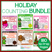 Kindergarten Counting Worksheets Four Seasons | A Wellspring