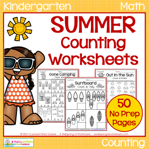 Kindergarten Counting Worksheets Four Seasons | A Wellspring